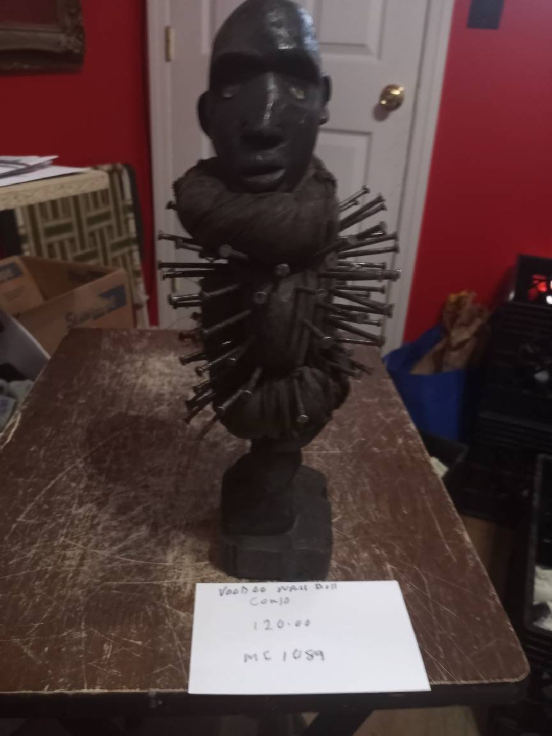 Voodoo Nail Art Doll Hand Carved Statue From the Congo Vintage - Etsy