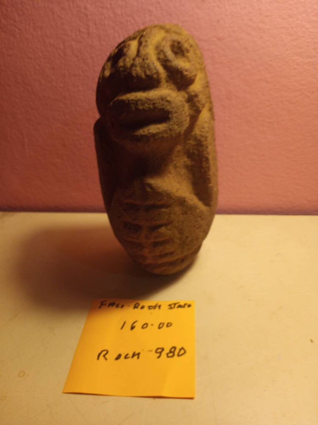 Face Rock Statue Hand Carved by the People of the Dominican Republic ...