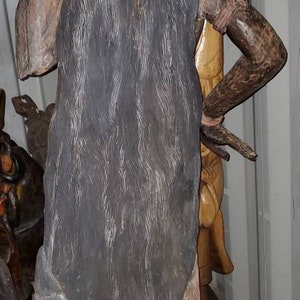 Life Size Wooden Buddha Buddhist Mermaid Statue 5' 5" Tall X 25" Wide X ...