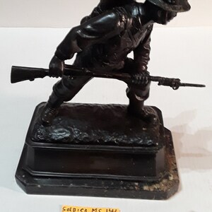 Bronze Soldier With Gun on Marble Base - Etsy