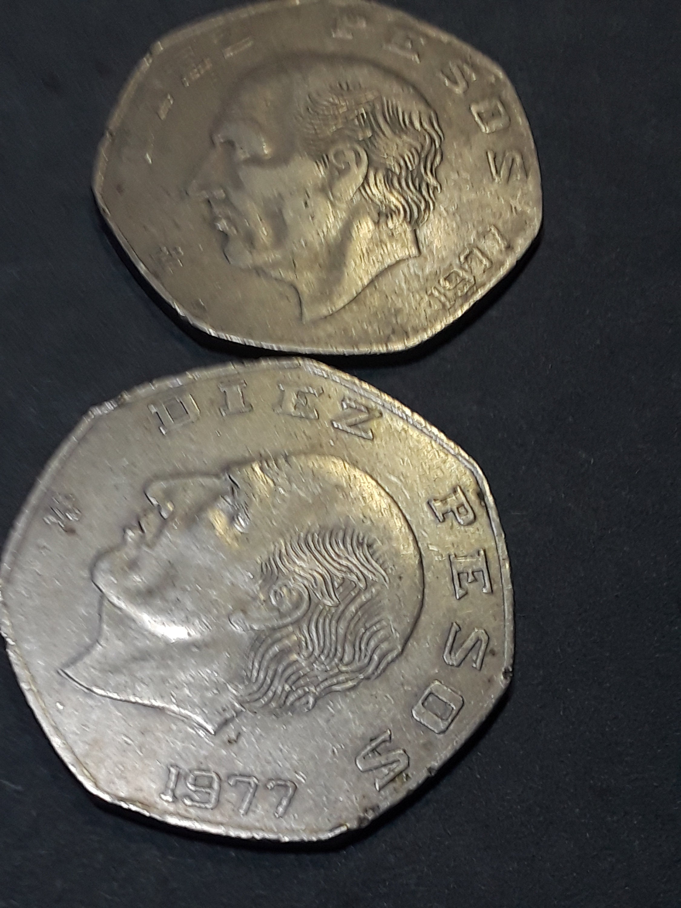 Diez Peso Mexico 1977 Lot of Two | Etsy