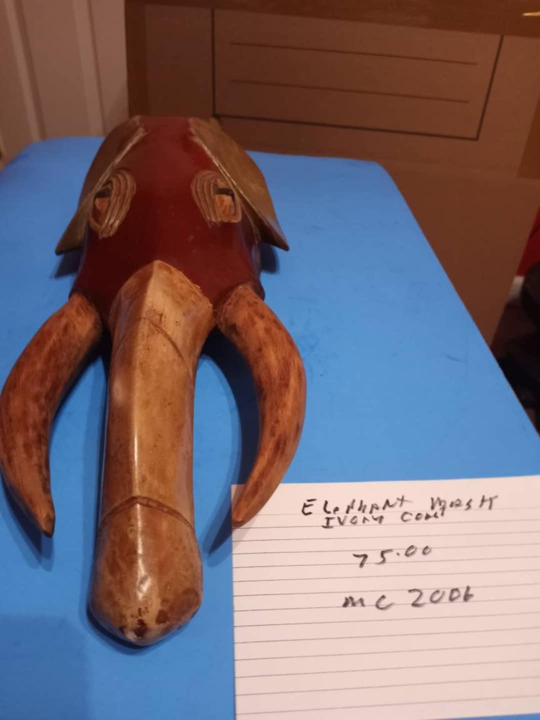 Elephant Mask Wood Carved From the Ivory Coast Antique Vintage - Etsy