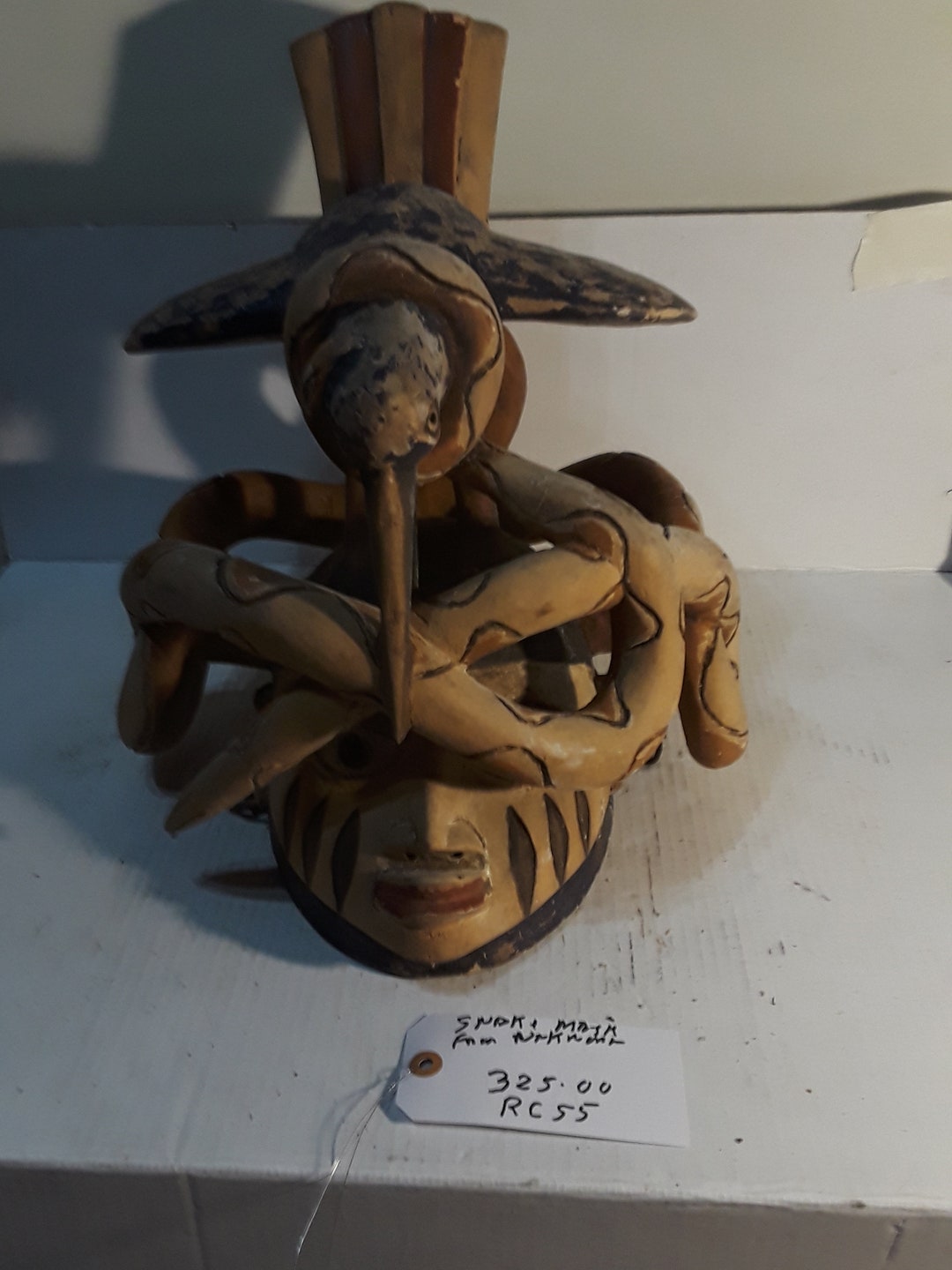 Snake Mask Hand Carved From Africa - Etsy