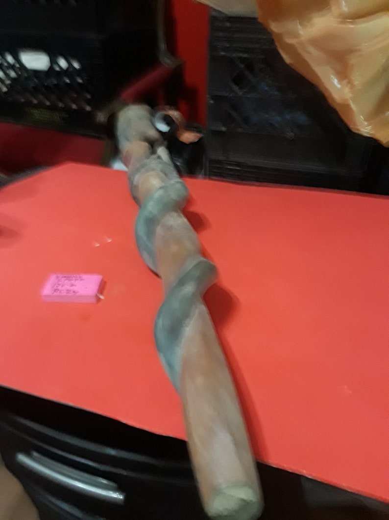 Snake Staff From Liberia Hand Carved Heavy Wood - Etsy