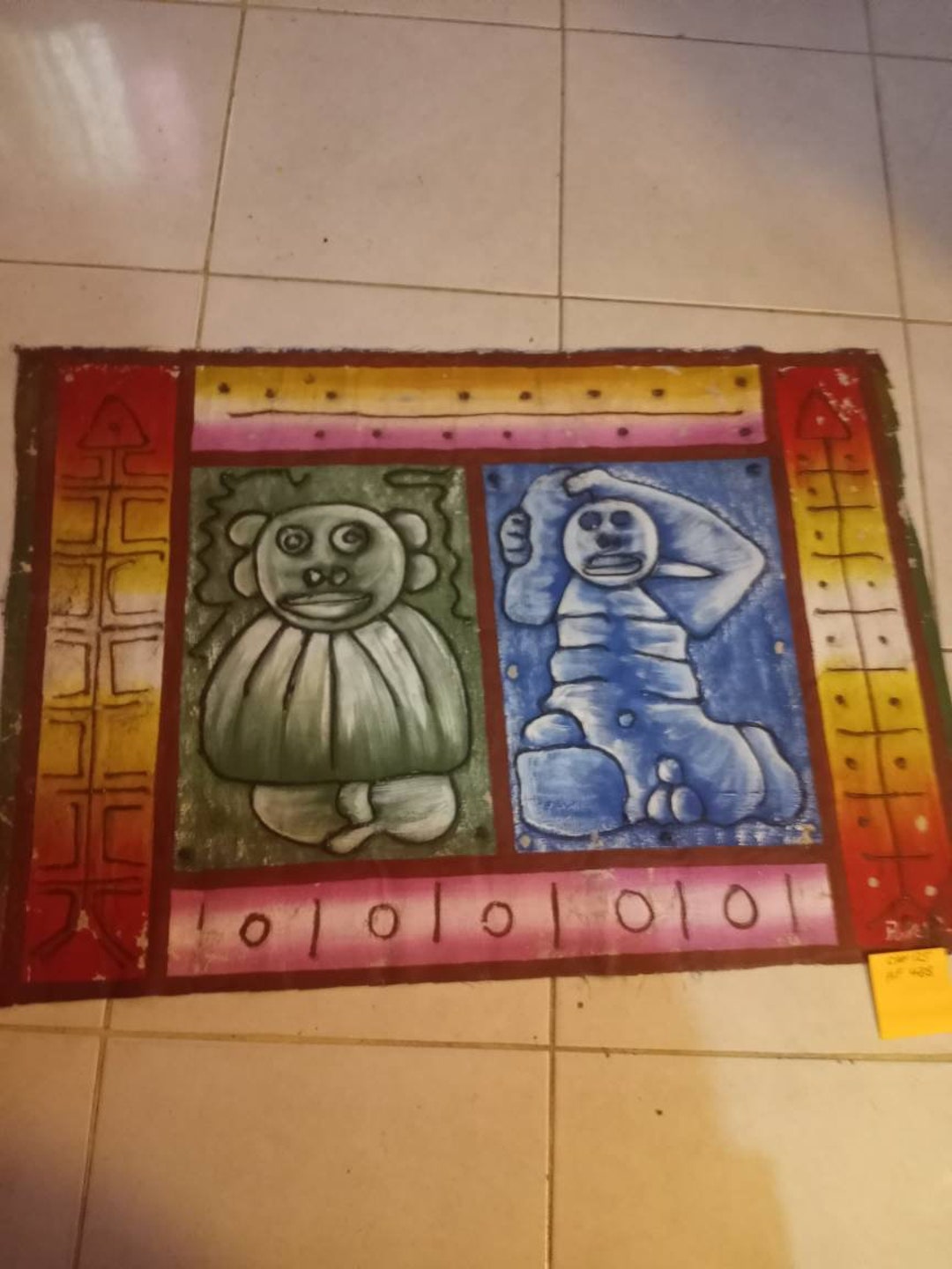 Monkey Looking Acrylic Unsigned Painting Vintage From Haiti - Etsy