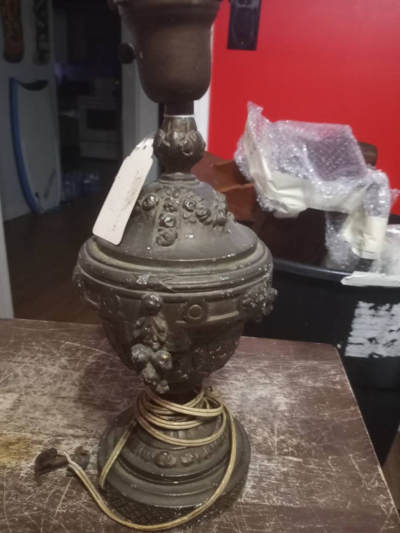 Antique Copper Looking Lamp Vintage - Etsy