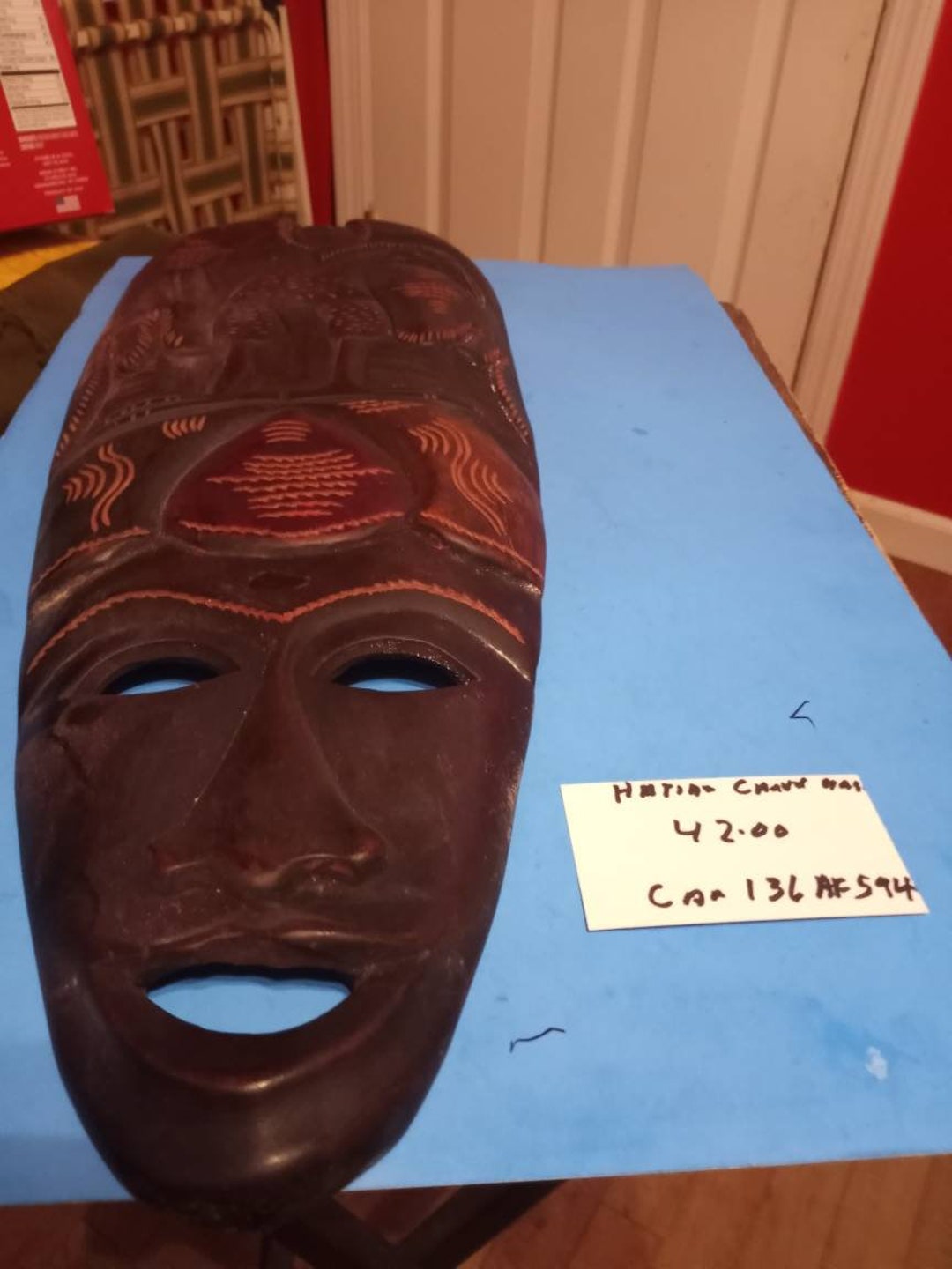 Haitian Carved Mask Vintage - Etsy