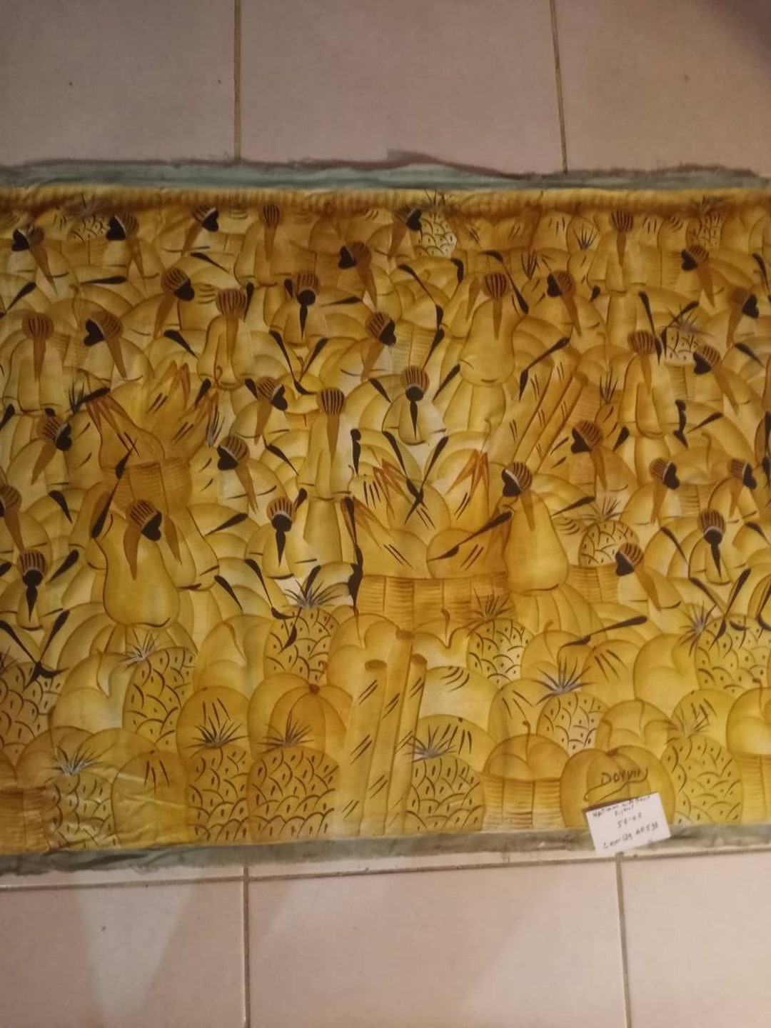 Hatians With Fruit Signed Acrylic From Haiti Vintage - Etsy