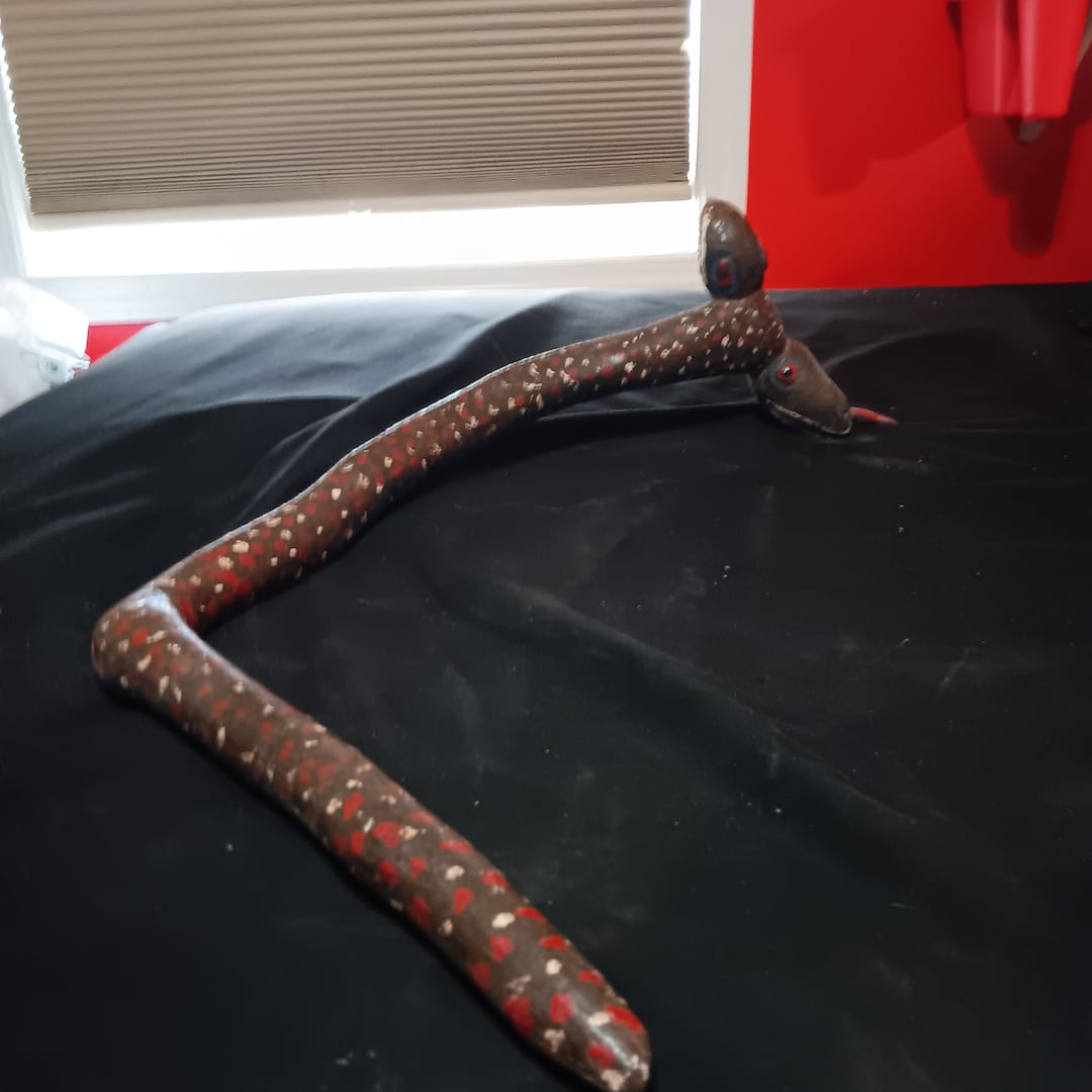 Two Headed Snake Ritual Staff From Molly West Africa Hand Carved by the ...