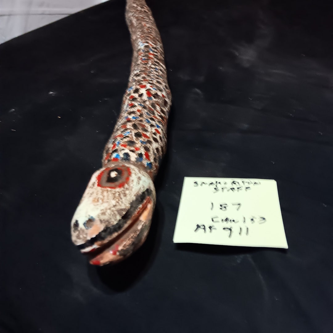Snake Ritual Wood Staff From Molly West Africa Hand Carved by the ...