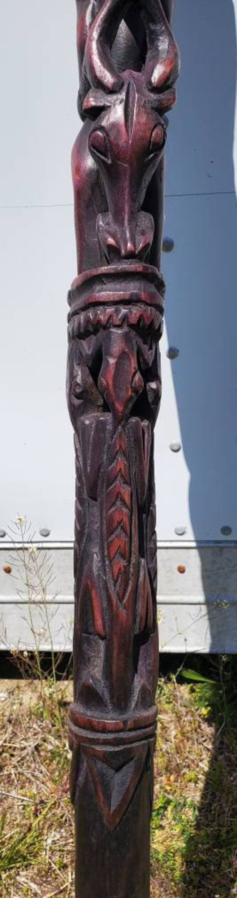 Lizard Cow Native Walking Stick Hand Carved From the Congo | Etsy