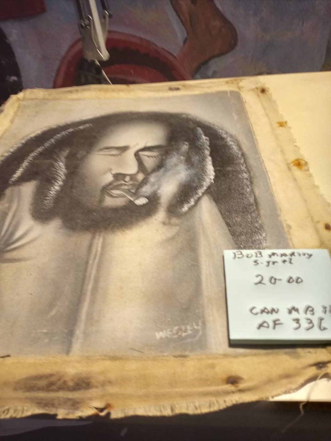 Bob Marley Signed Acrylic Painting From the Dominican Republic Vintage ...