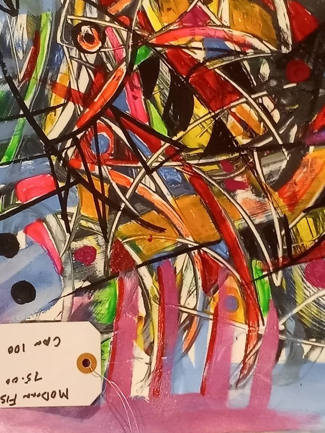 Fish Modern Oil Art Painted by Renowned Dominican Republic - Etsy