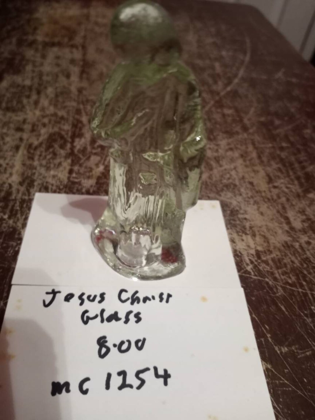 Jesus Christ Heavy Clear Glass Vintage - Etsy