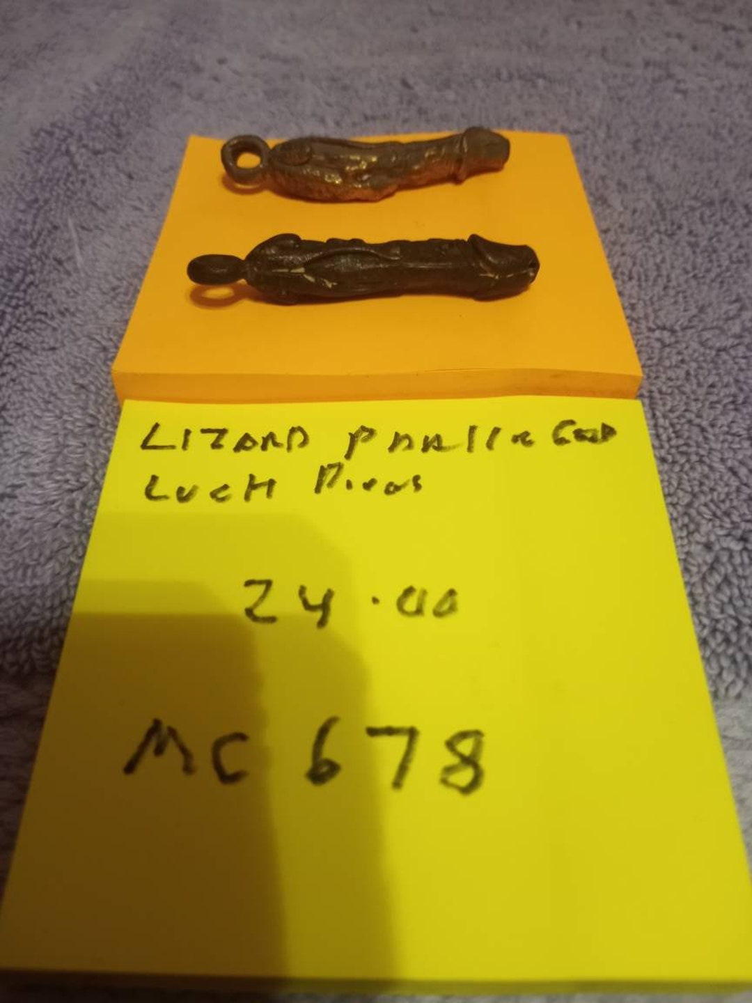 Lizard Phallic Bronze Good Luck Pieces From Thailand Lot of - Etsy