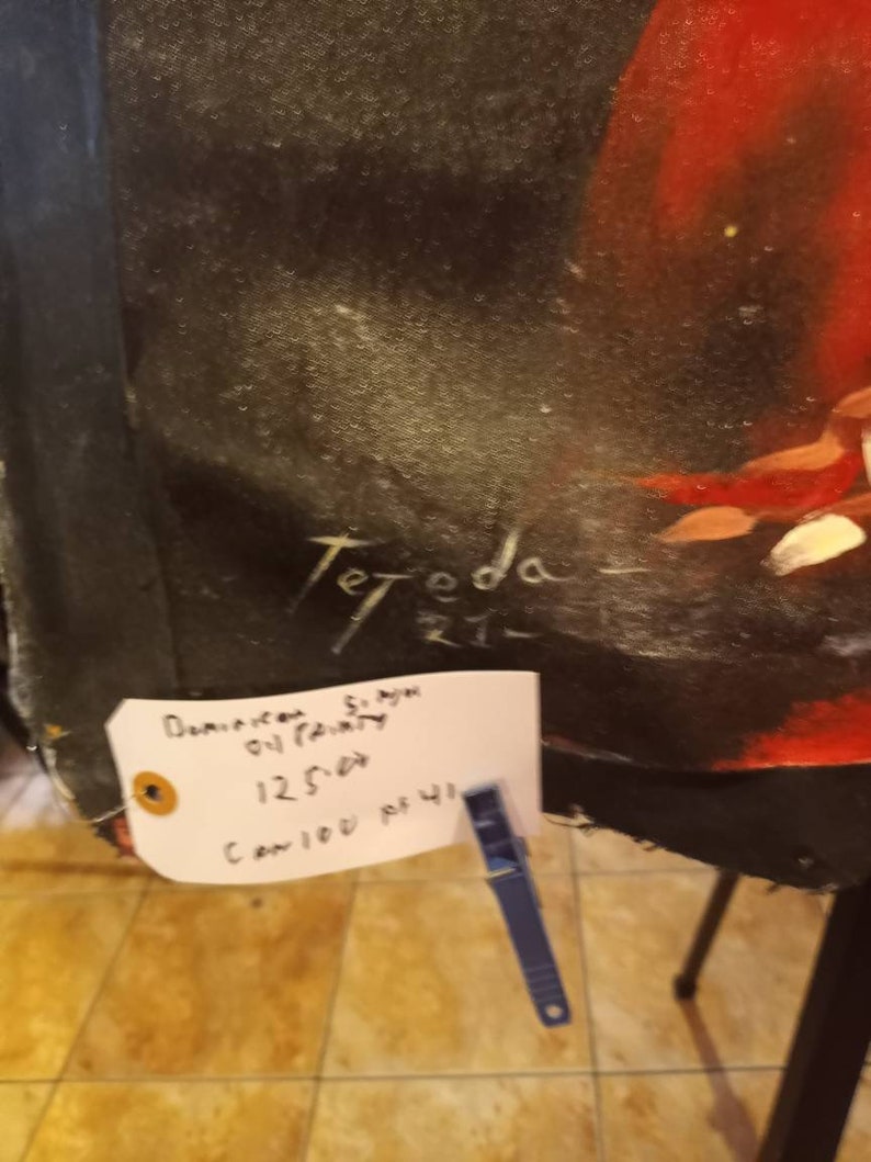 Dominican Singer Oil Painting Signed by Teddy Tejada Renowned - Etsy