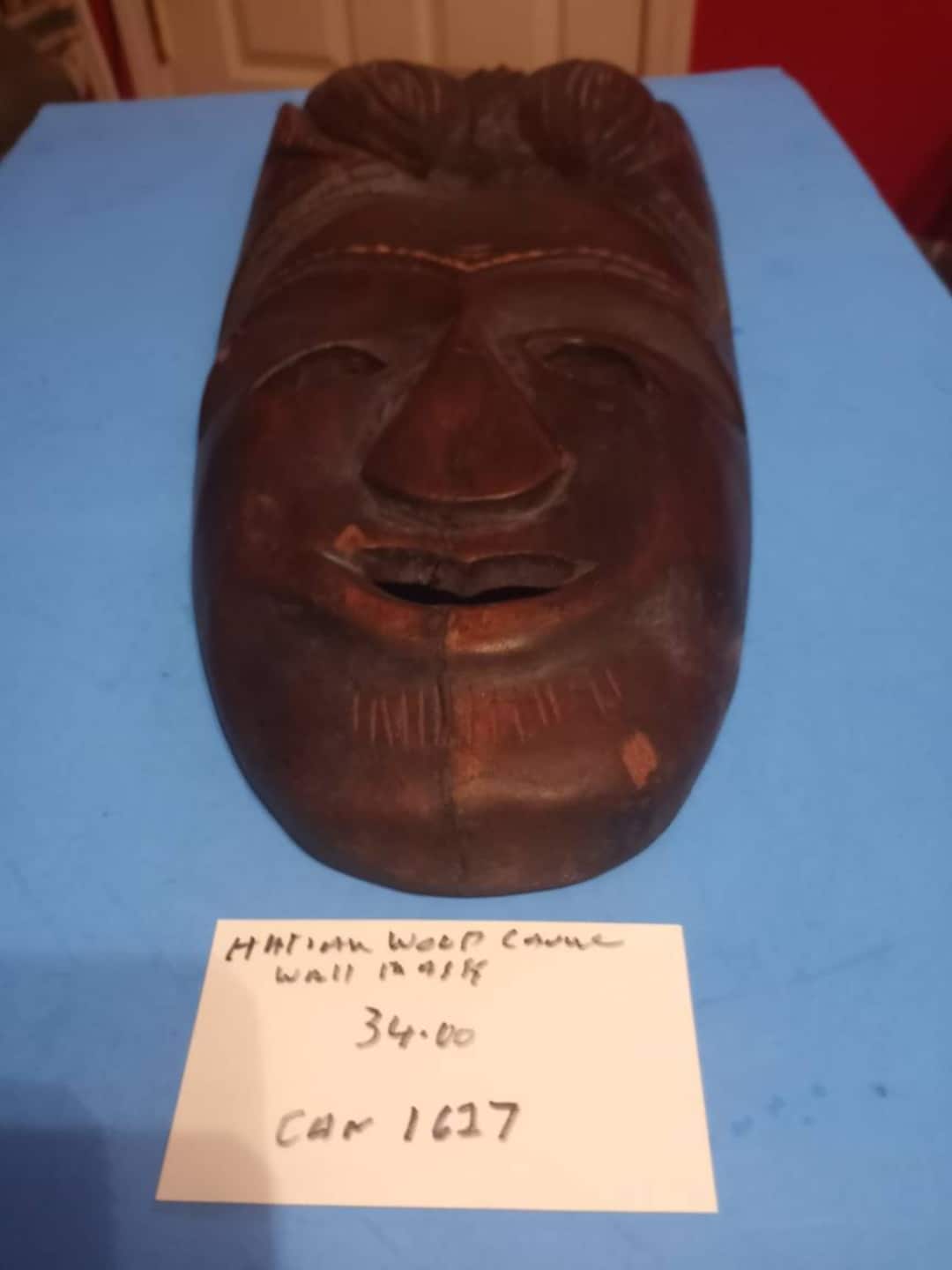 Hatian Wood Carved Wall Mask From Haiti Vintage - Etsy