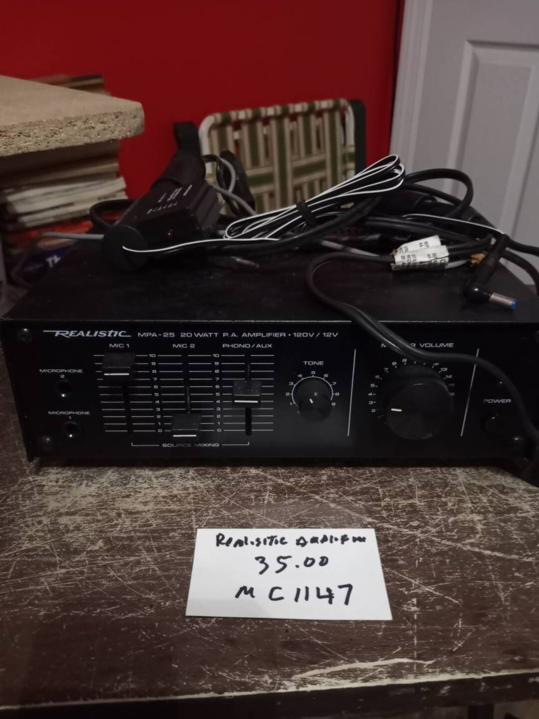 Realistic Amplifier MBA 25 20 Watt Sold as Is - Etsy