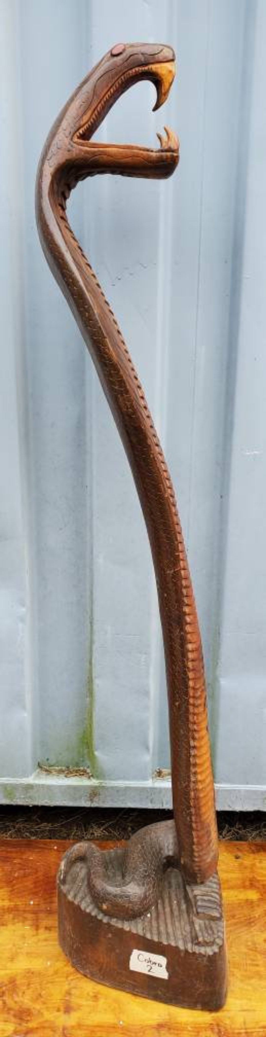 King Cobra Wood Carved From Bali Indonesia Giant COBRA 2 - Etsy