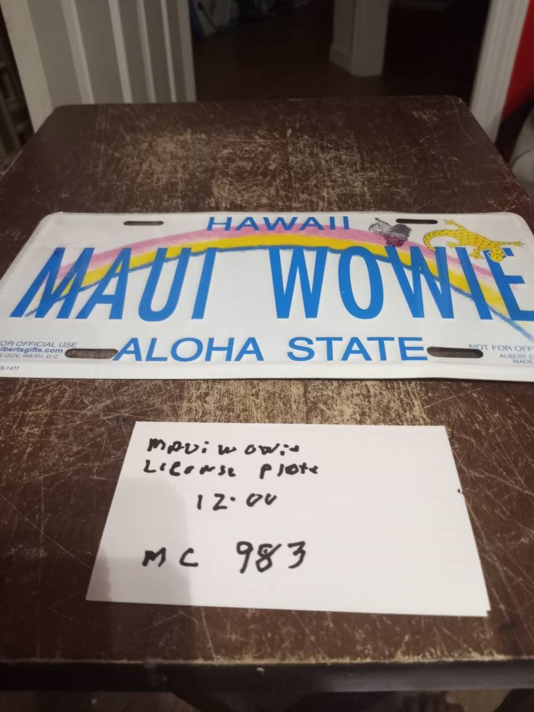 Maui Wowie Hawaii License Plate New Metal - Etsy