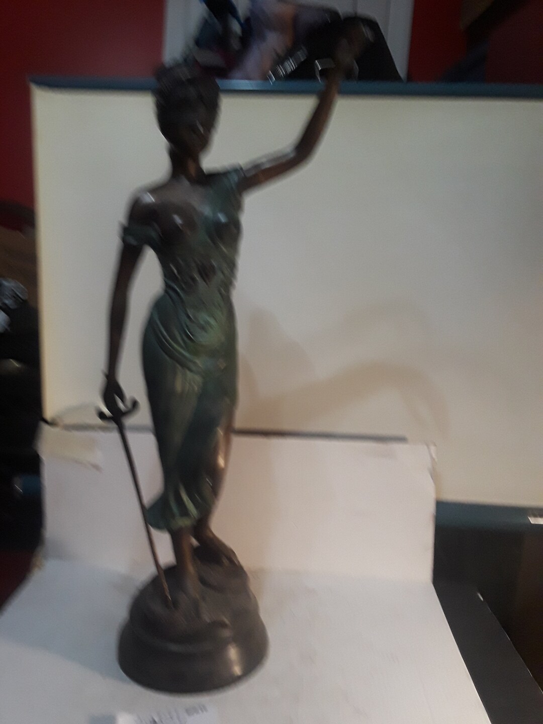 Justice Bronze Statue Woman With Sword Stepping on Snake - Etsy