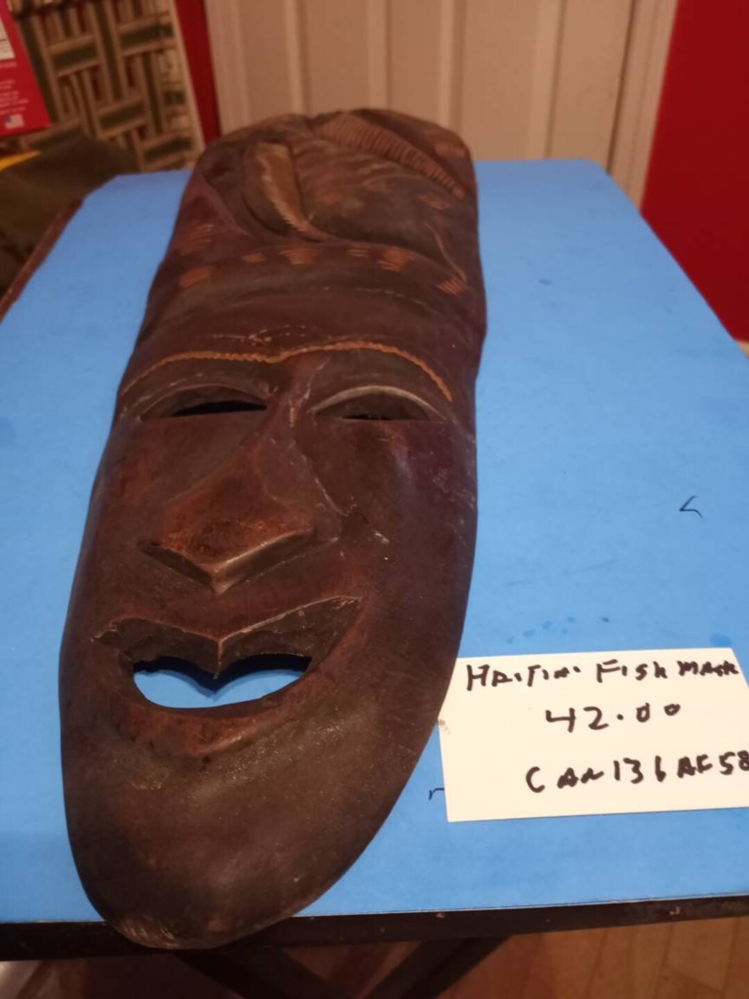 Haitian Hand Carved Fish Mask Vintage - Etsy
