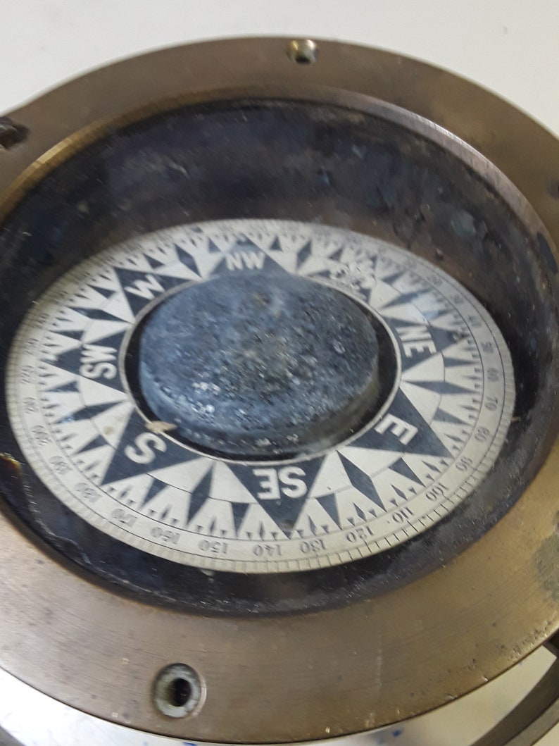 Marine Compass Bronze Vintage - Etsy