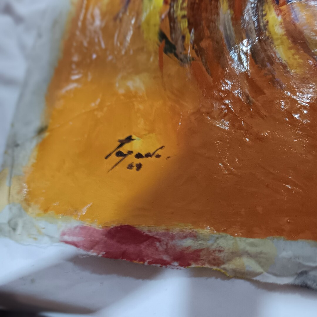 Cocktail Fighting in the Dominican Republic Vintage Signed Acrylic ...