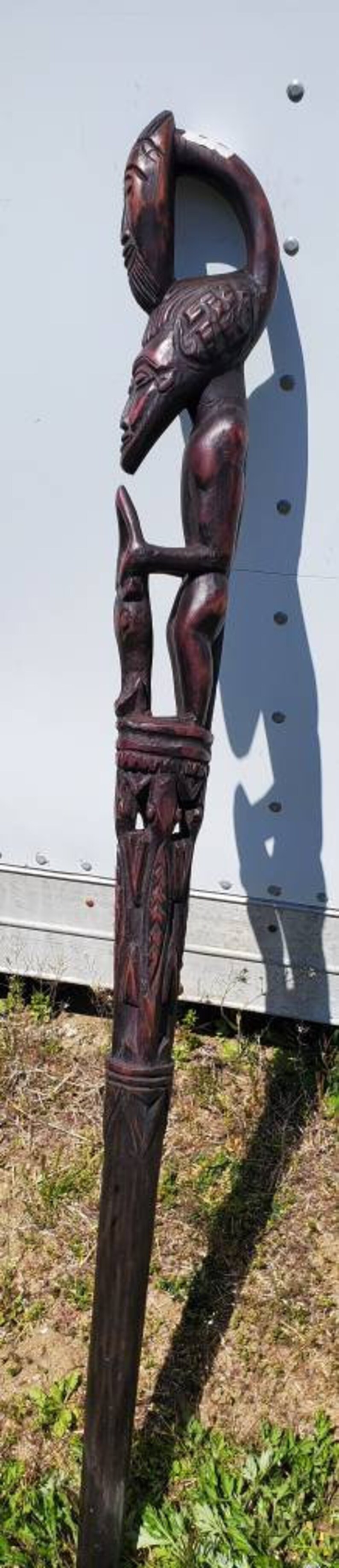 Lizard Cow Native Walking Stick Hand Carved From the Congo | Etsy