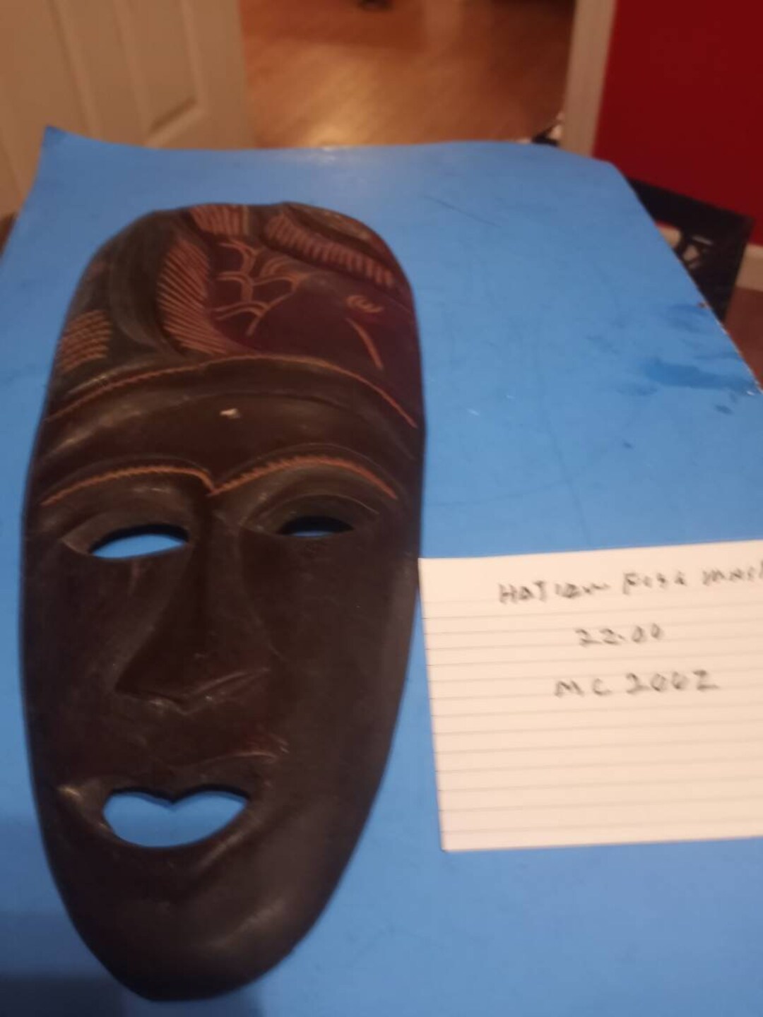 Hatian Fish Wood Carved Wall Mask Vintage - Etsy
