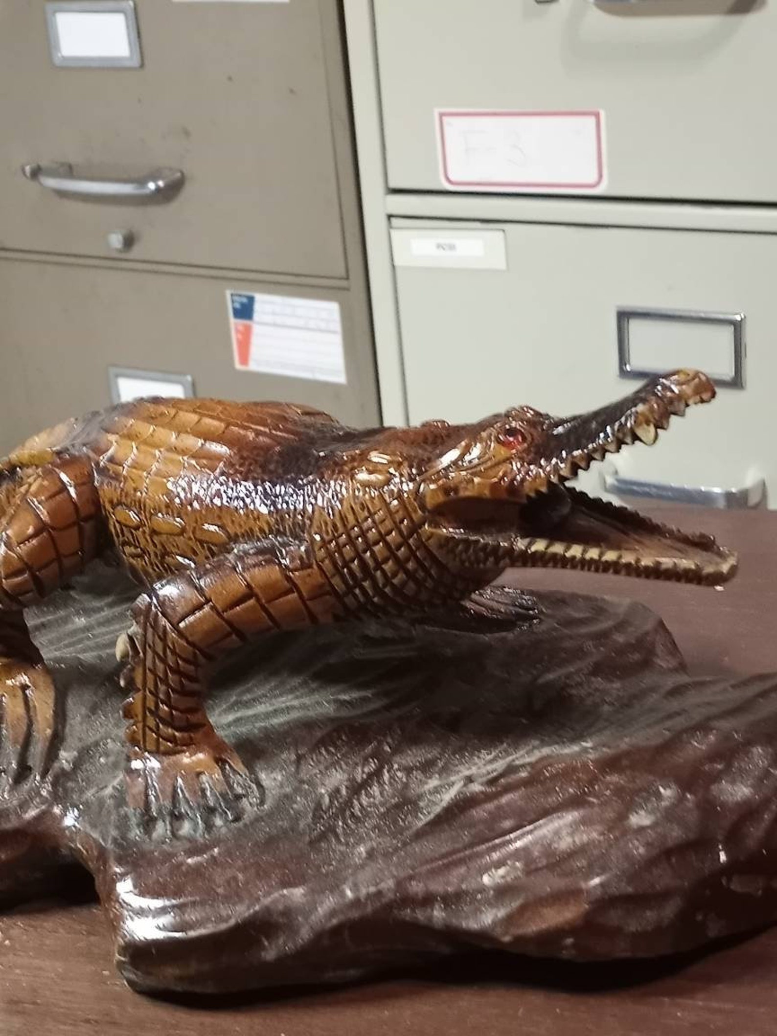 Crocodile Wood Carved Purchased in Amsterdam - Etsy