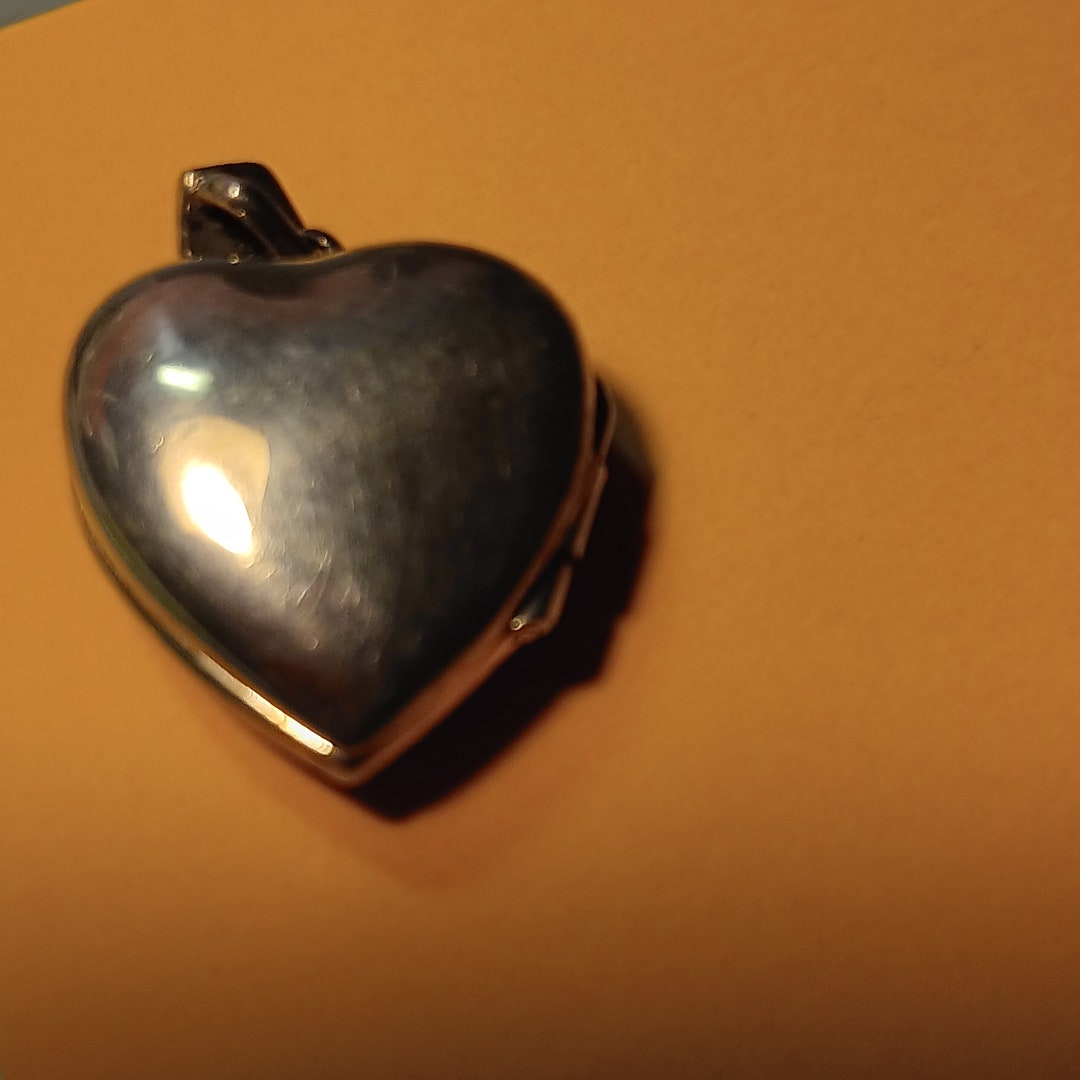 Heart Broach That Opens Silver 925 With Semi Precious Stone Vintage - Etsy