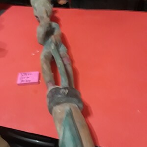 Snake Staff From Liberia Hand Carved Heavy Wood - Etsy