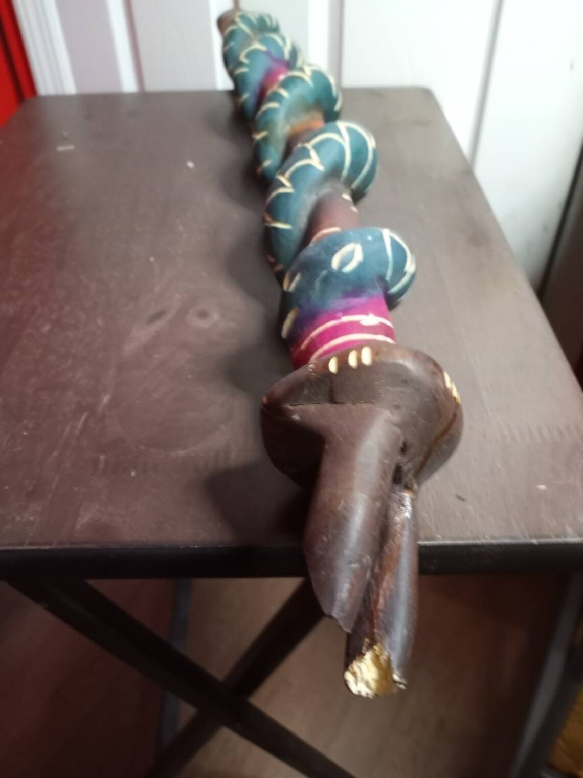 Snake Around Pole From Ghana Needs Repair Sold as Is - Etsy