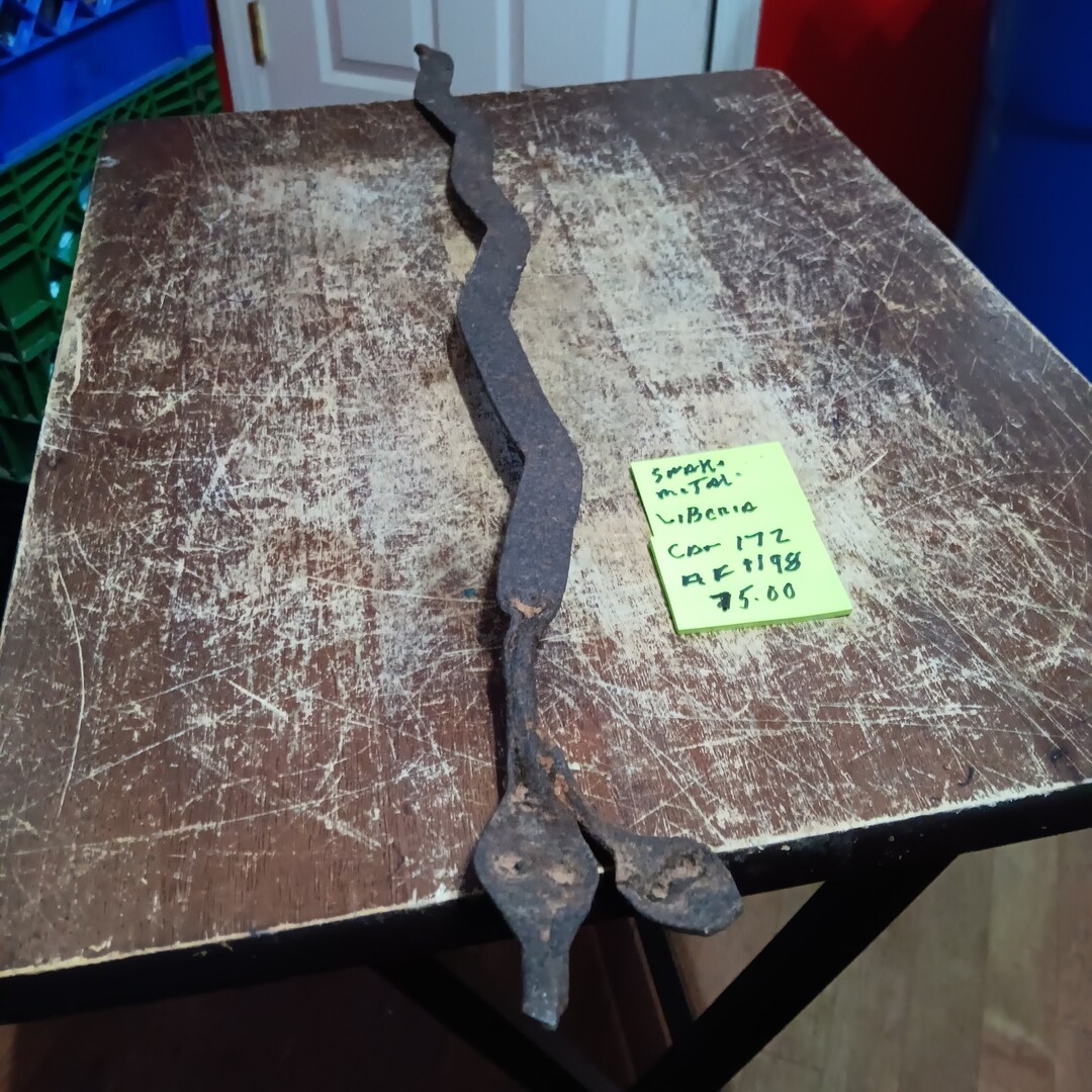 Two Headed Metal Snake From Liberia Old and Rare Can 172 Af 1198 - Etsy