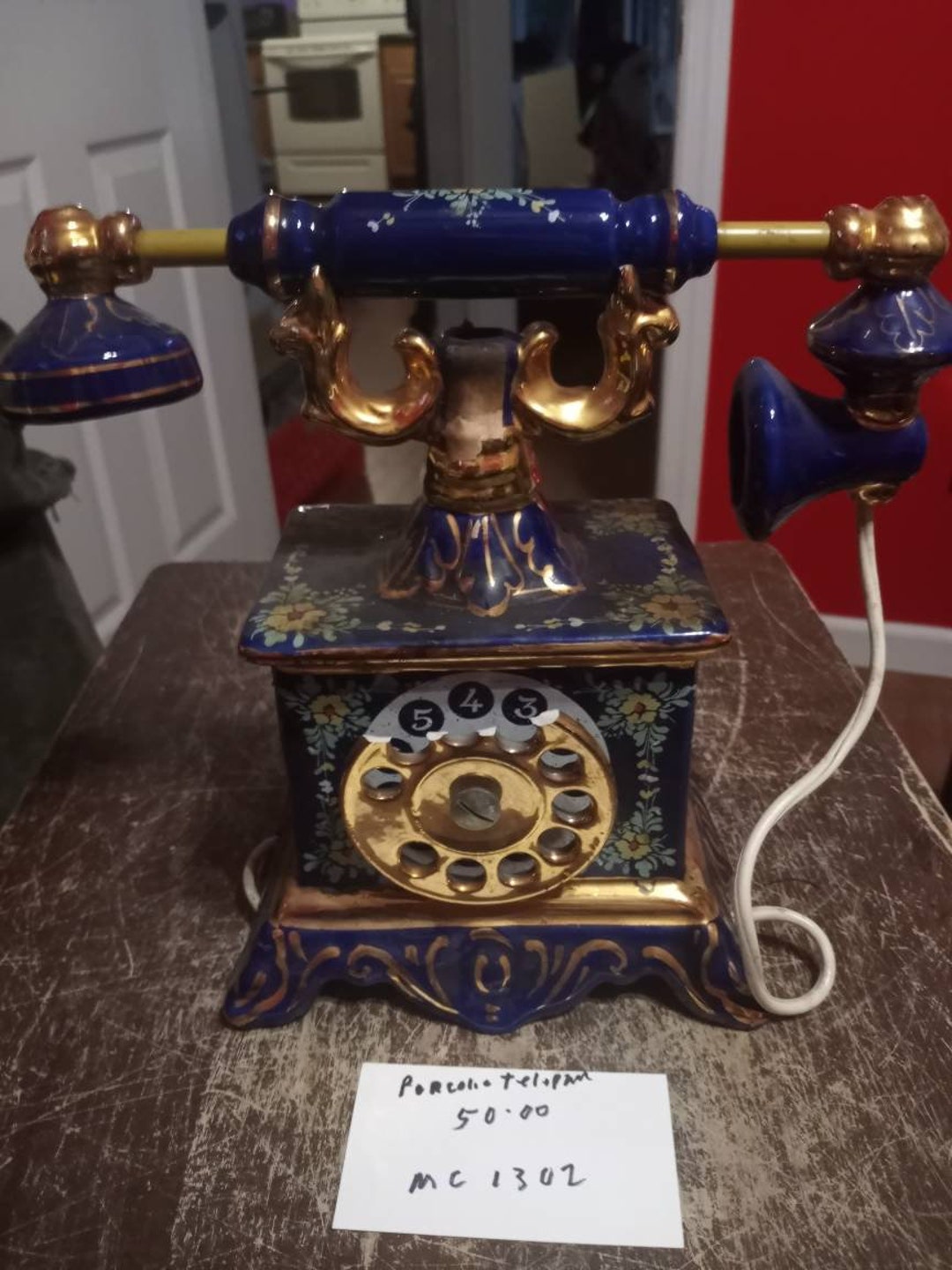 Porcelain Telephone Dial Brocken Otherwise in Good Condition - Etsy