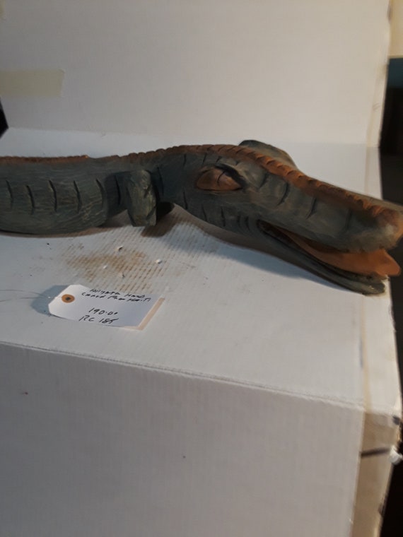 Alligator Hand Carved From Haiti | Etsy
