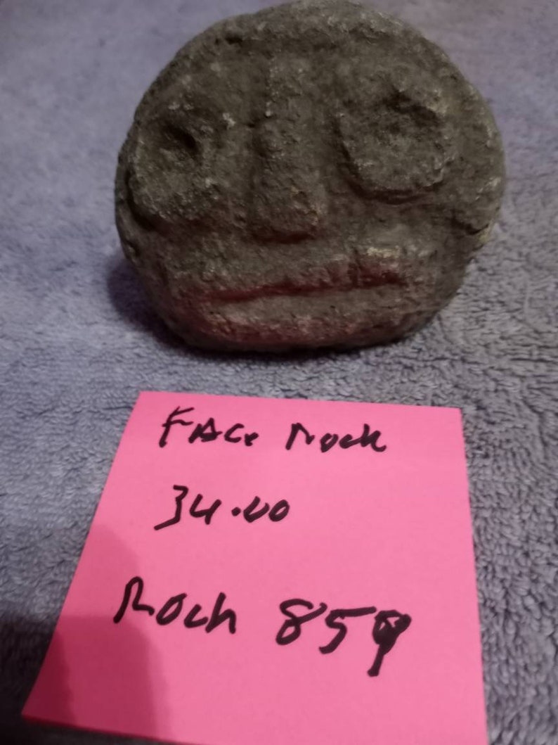 Face Rock Hand Carved by the People of the Dominican Republic - Etsy