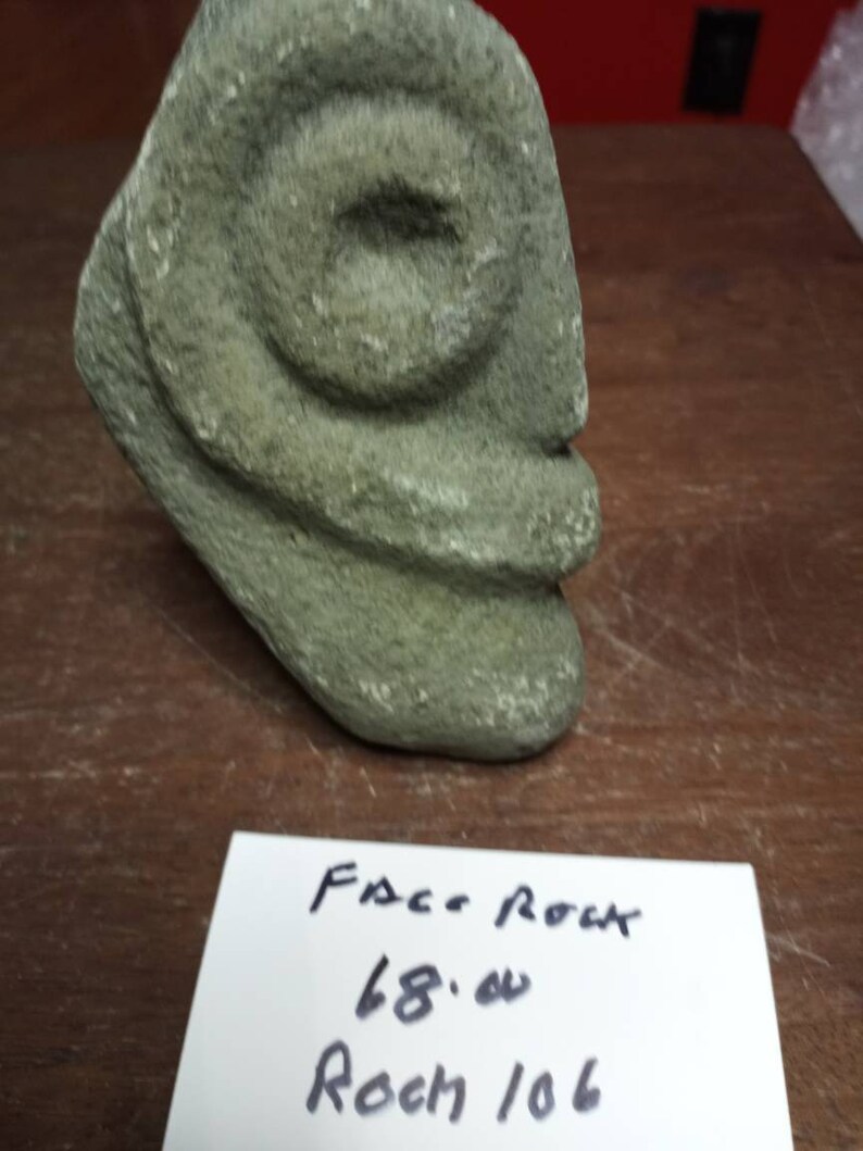 Face Rock Hand Carved by the People of the Dominican Republic - Etsy
