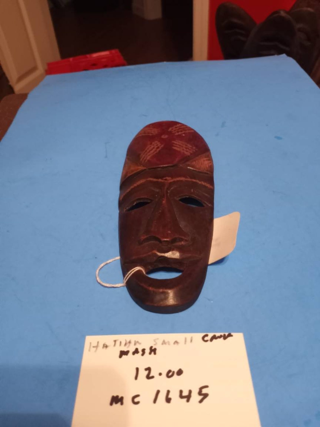 Hatian Small Carved Mask Vintage - Etsy
