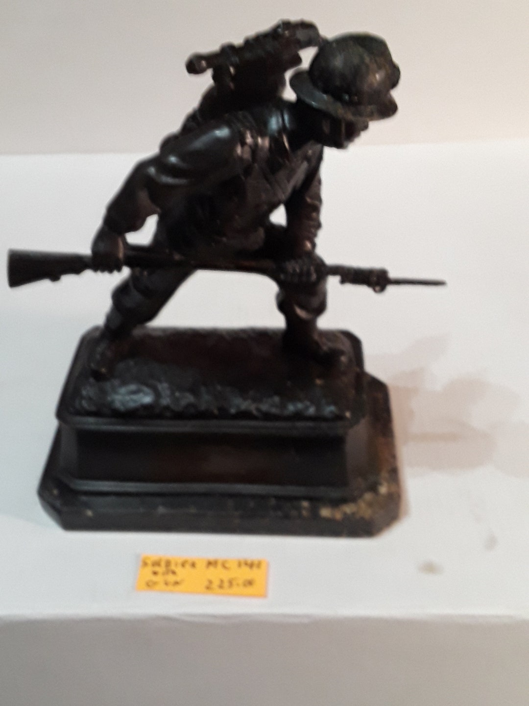 Bronze Soldier With Gun on Marble Base - Etsy