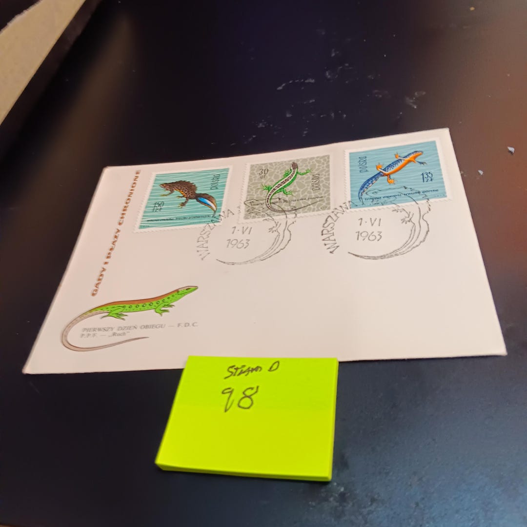 Reptiles and Amphibians Postage Stamps First Day Cover From Poland ...