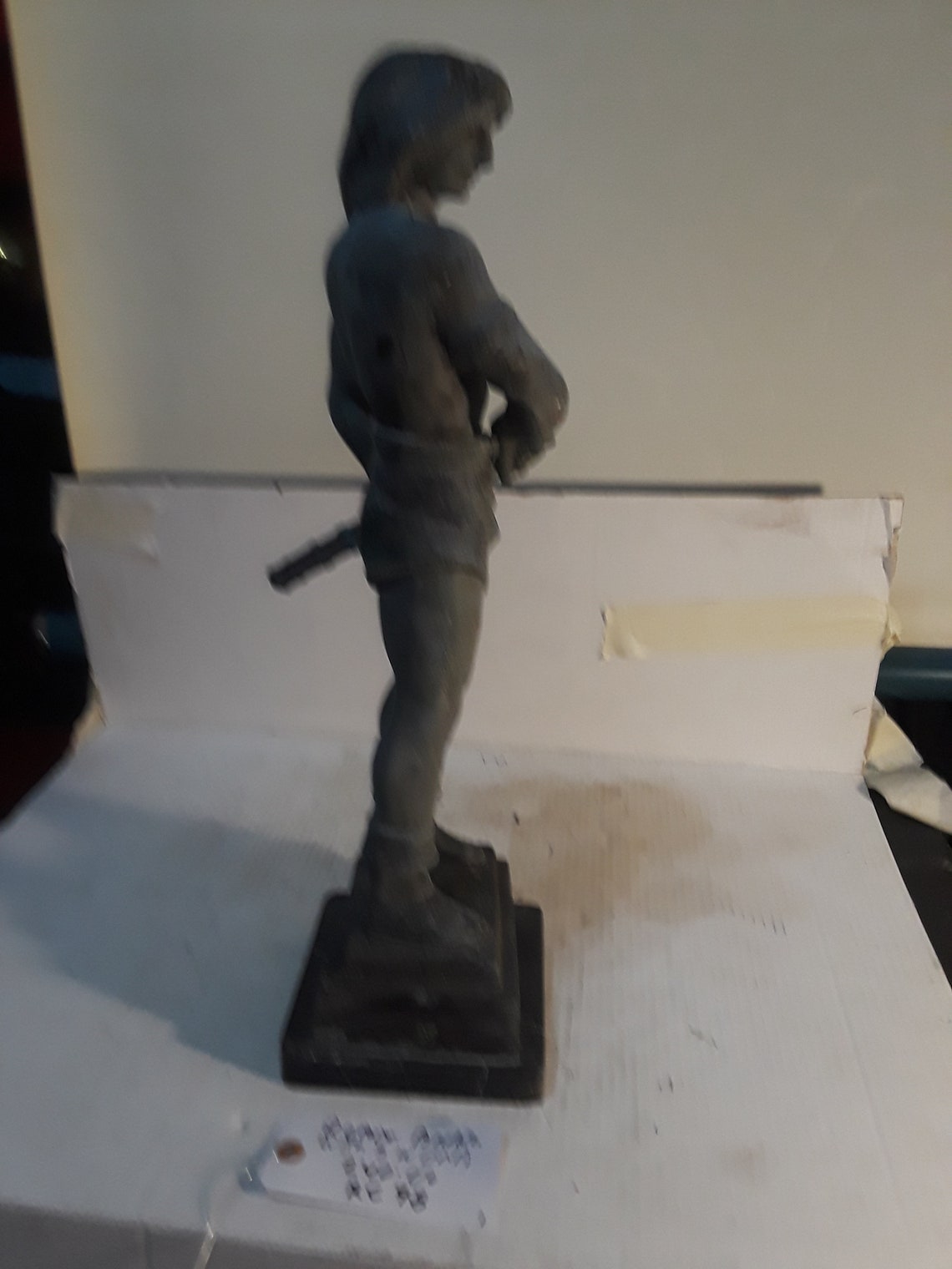 Roman Bronze Statue With Sword on Marble Base - Etsy