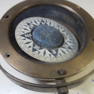 Marine Compass Bronze Vintage - Etsy