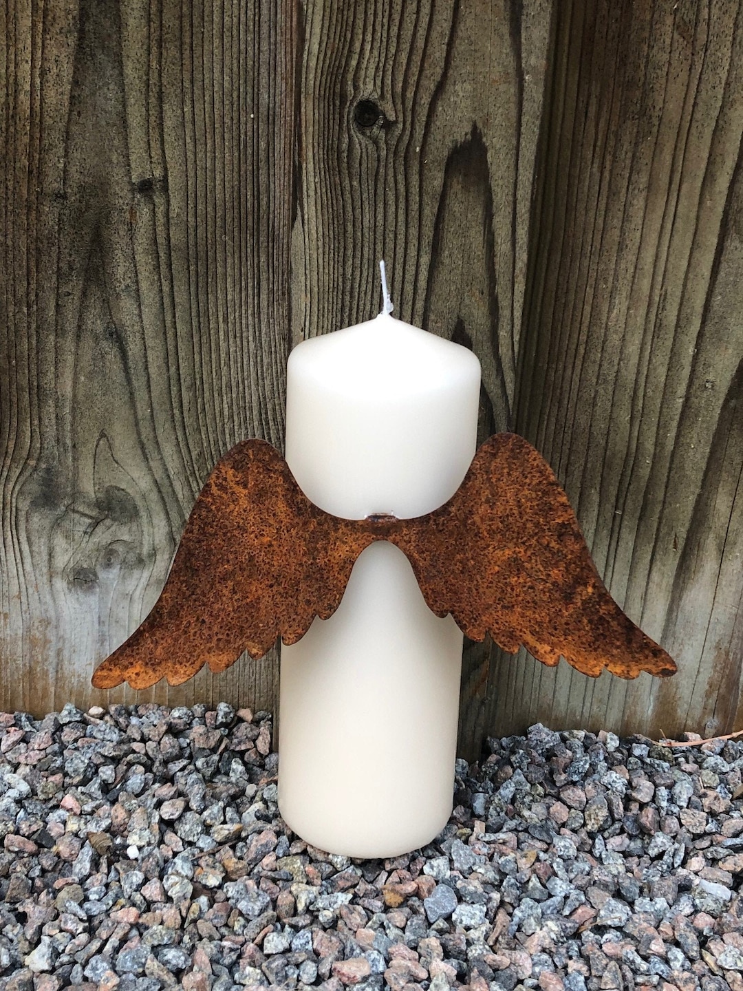 Rusty Rust Angel Wings for Candles Made of Metal 20 Cm - Etsy