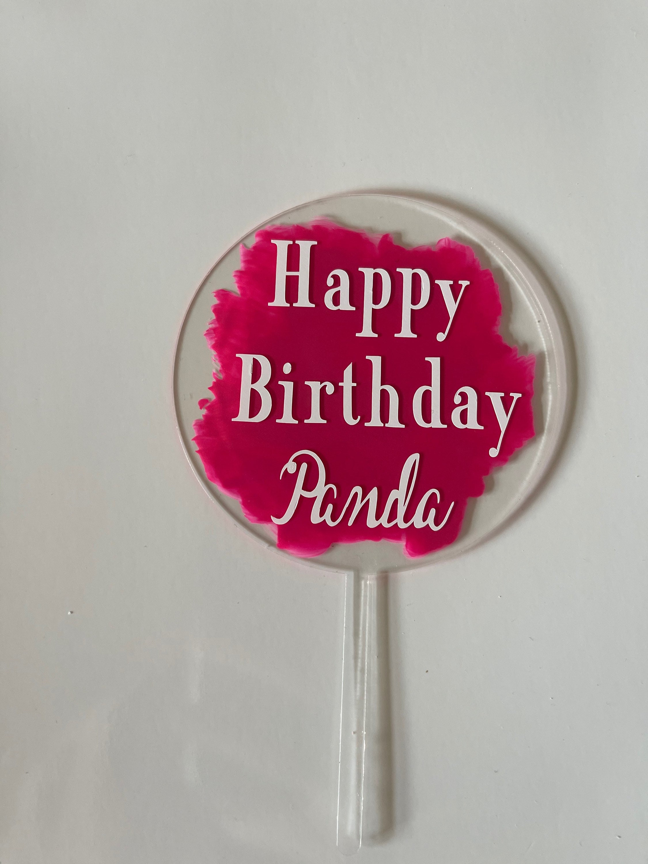 Personalised Acrylic Cake Topper - Etsy