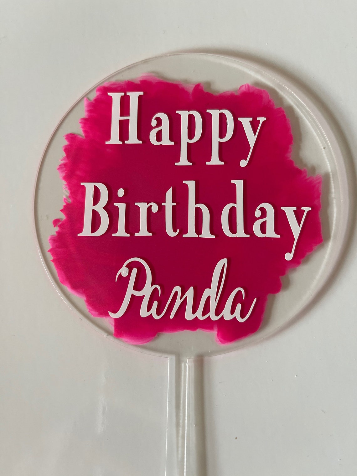 Personalised Acrylic Cake Topper - Etsy