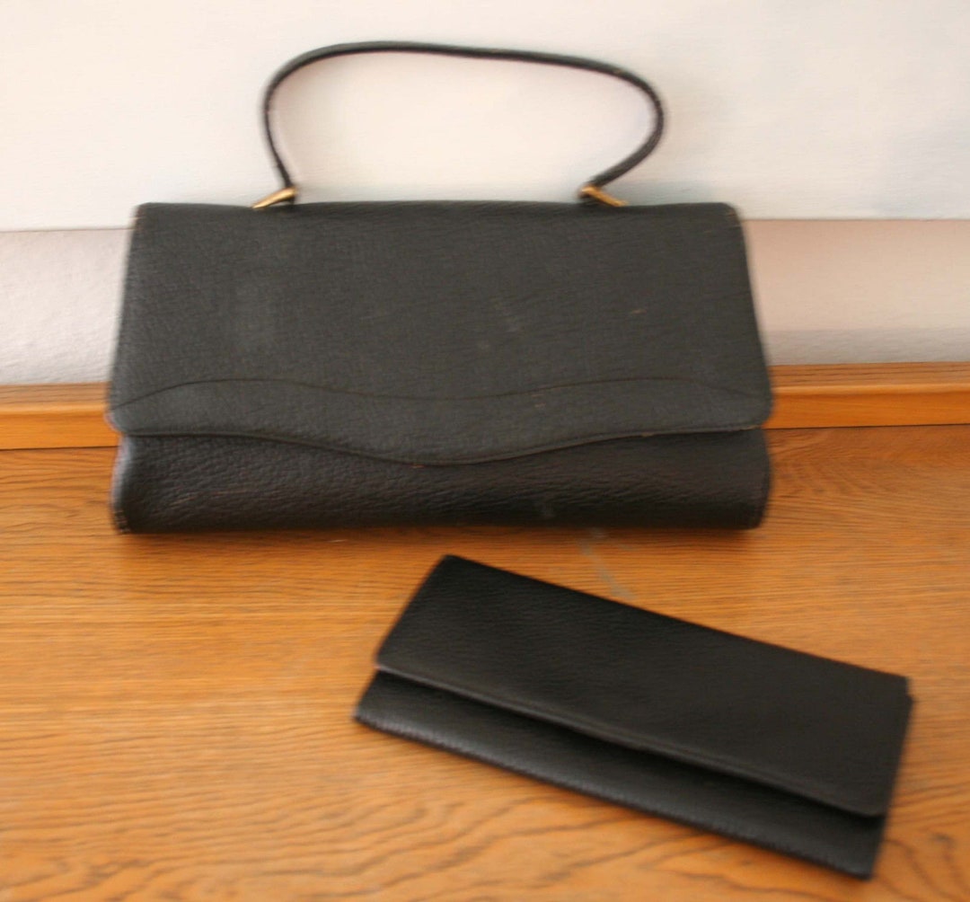 Vintage Bag, Leather Handbag Plus Clutch, Original 40s - Etsy
