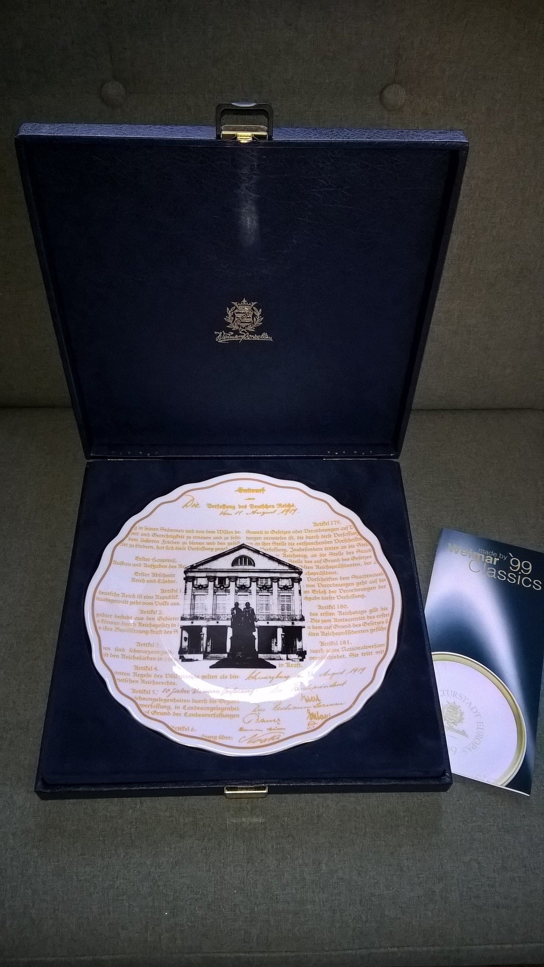 Weimar Porcelain, Rare Decorative Plate, Wall Plate Limited, Signed ...