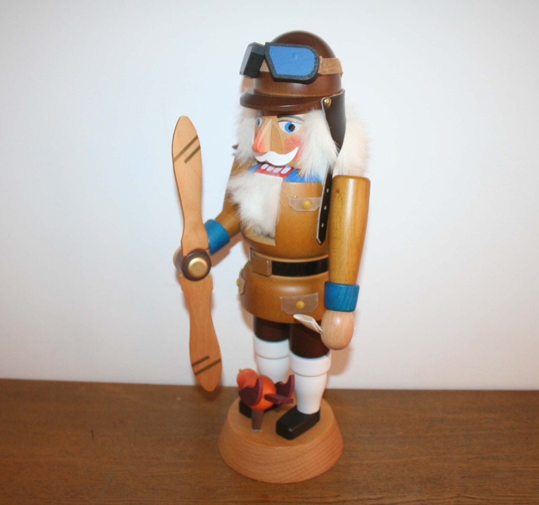 Erzgebirge Nutcracker, Large Vintage Nutcracker, Motif: Pilot, Original ...